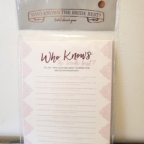 Horizon | Party Supplies | Who Knows The Bride Best Bridal Shower Game ...